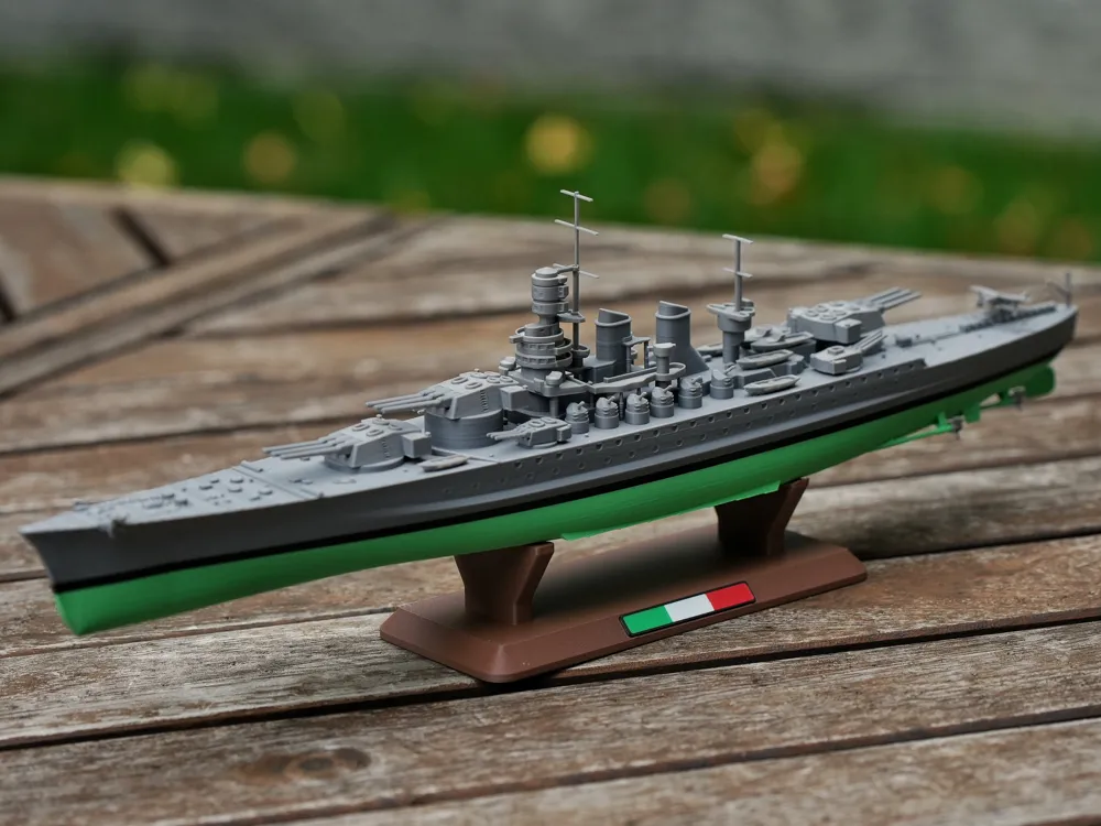 Italian Battleship Littorio - 300mm Scale - Free 3D Print Model ...
