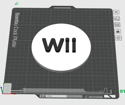 Nintendo Wii Logo Sign rectangle by 3dprintdesign - MakerWorld