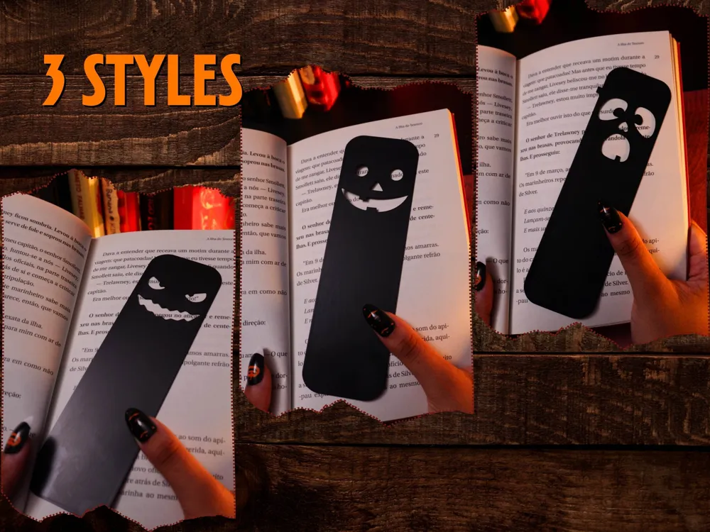 Bookmarks Faces - 5 Different Styles - Free 3D Print Model - MakerWorld