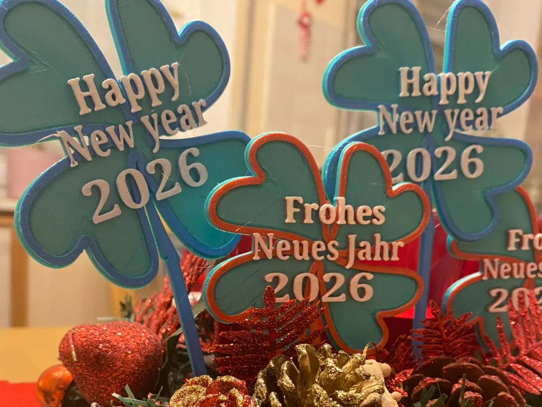 Happy New Year Happy new year 2026 Plug - Free 3D Print Model - MakerWorld