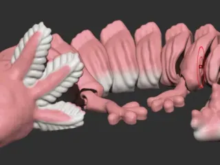 Articulated Axolotl - Multicolor Remix - Free 3D Print Model - MakerWorld