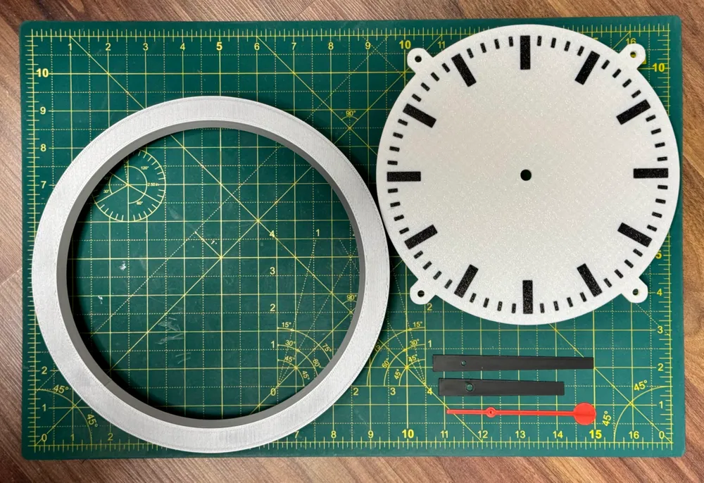 Swiss Railway style clock - White & black options by Dave W MakerWorld ...