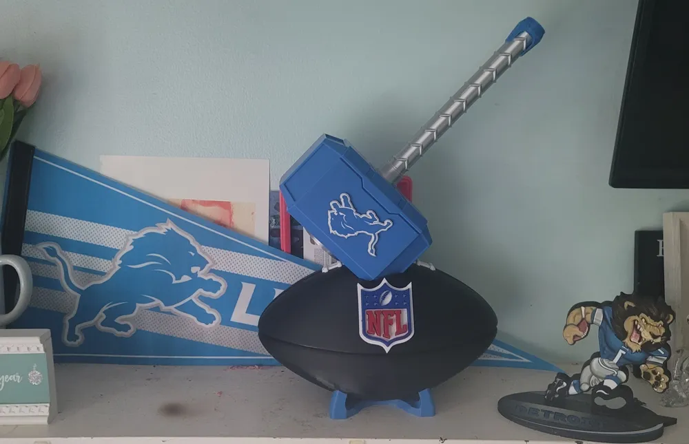 NFL Thor's Hammer Stand by Divemaster MakerWorld: Download Free 3D Models