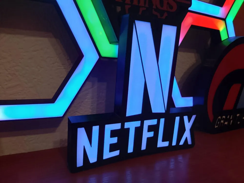 Netflix Logo LED Lamp –RGB ARGB Wall & Desk Light - Free 3D Print Model ...