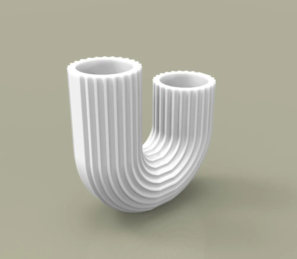 Modern U-shaped vase by Julieta.F - MakerWorld