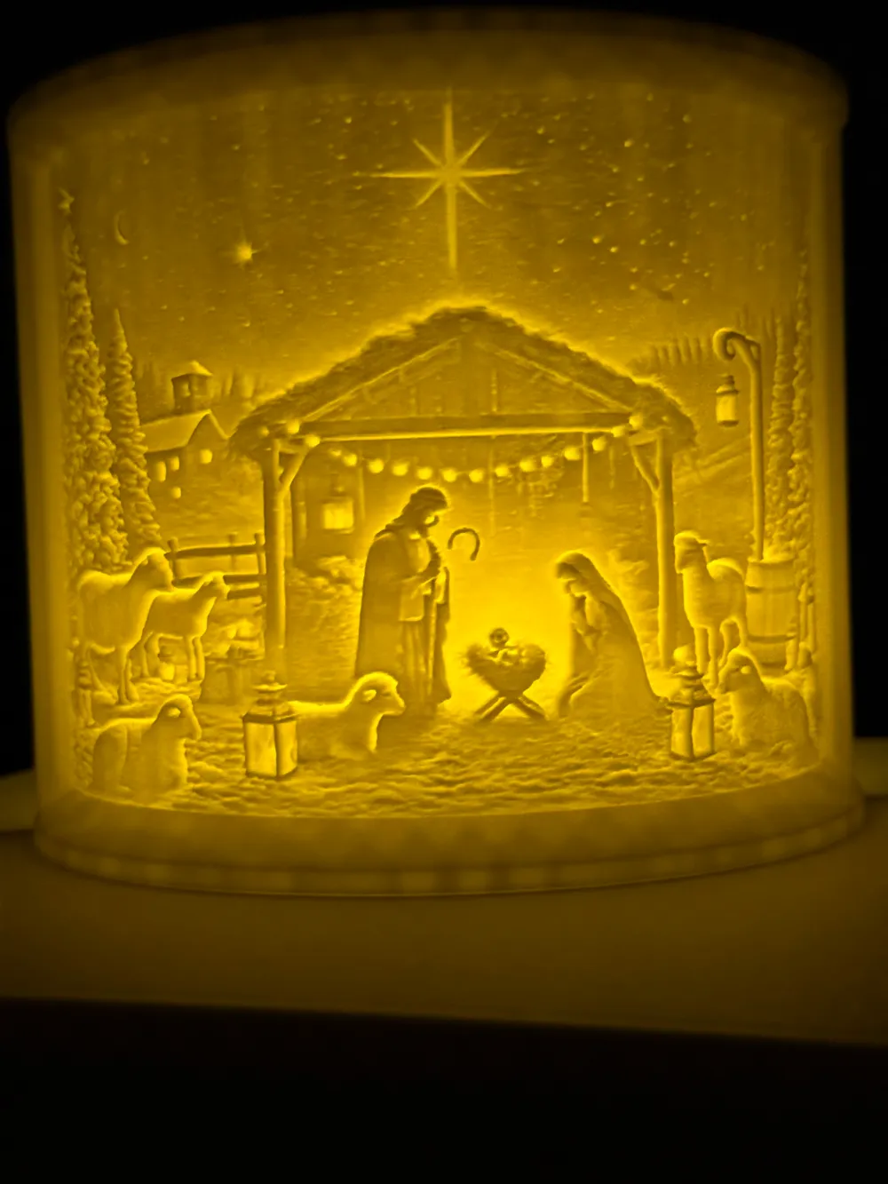 Curved Nativity Tea Light Christmas Decoration by DB Print3d MakerWorld ...
