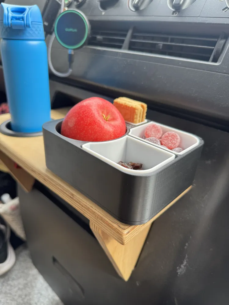 Snack Tray with Cup Holder Insert & Snack Pots - Free 3D Print Model ...