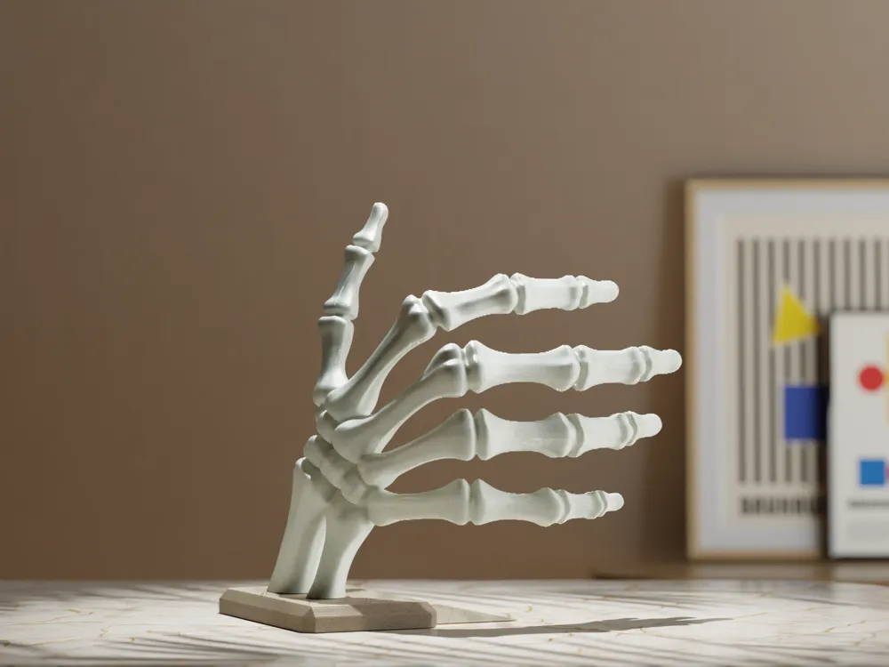 Skeleton Hand Bookstop by Collecticraft MakerWorld: Download Free 3D Models