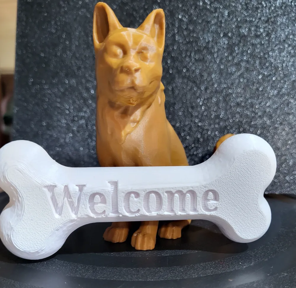 Panneau de bienvenue chien mignon - Art d'intérieur à emboîtement sans ...