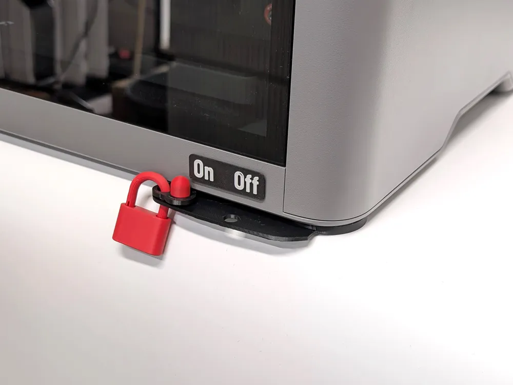 P2S & X2D Front Power Switch Extender with lock - Free 3D Print Model ...