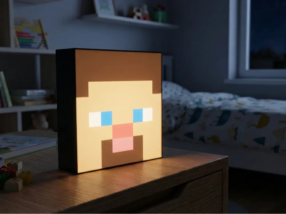 Minecraft Steve Lightbox - Ambient Night Light - Free 3D Print Model ...