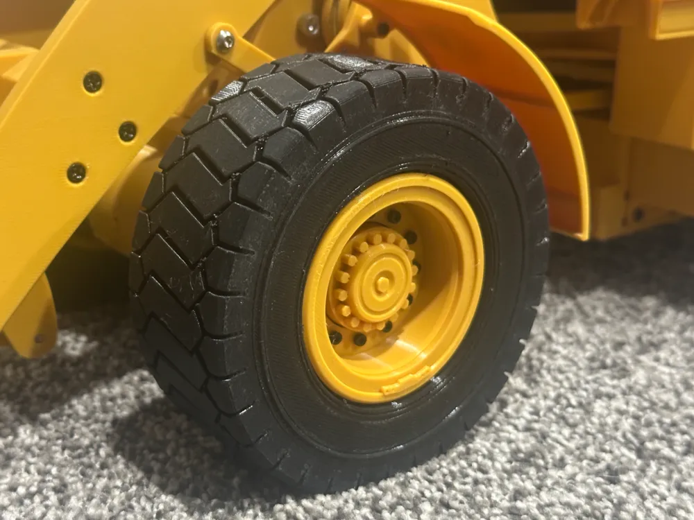 110mm Wheel loader Tire | 1/14 Scale - Free 3D Print Model - MakerWorld
