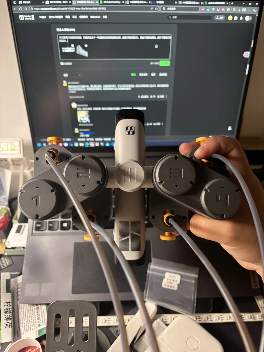 AMS Lite Top Mount Modification 【Improved Version】 - Free 3D Print ...