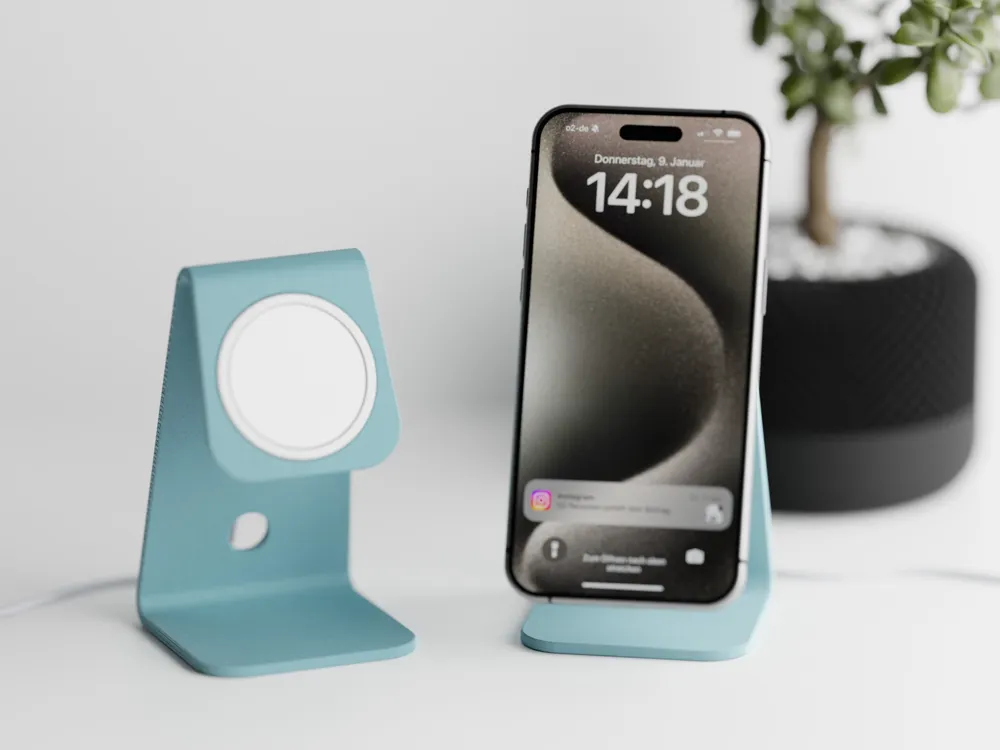 Minimalistic Phone Stand with MagSafe (USB-C) by HpInvent MakerWorld ...