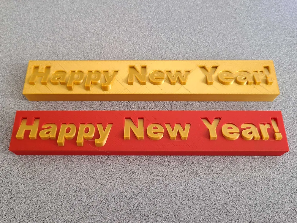 Cut and Tilted Text V2 - Customizable by ChrisCox - MakerWorld