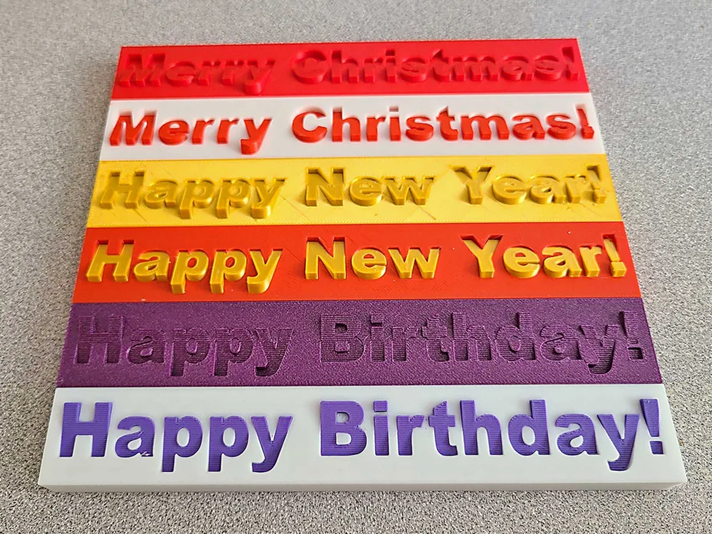 Cut and Tilted Text V2 - Customizable by ChrisCox - MakerWorld