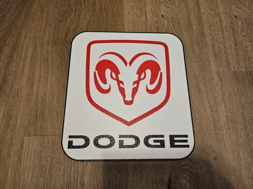 Dodge Ram LED Lightbox Sign by Fast3D MakerWorld: Download Free 3D Models