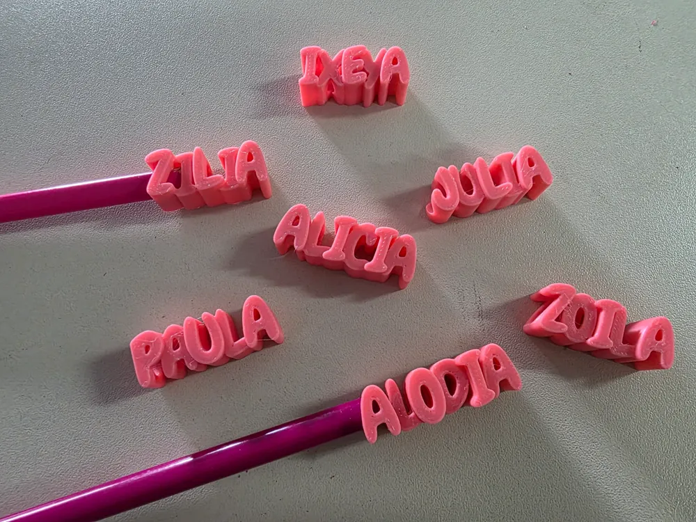 Topper Lápices Letras Alternas Personalizado - Modelo de impresión 3D ...
