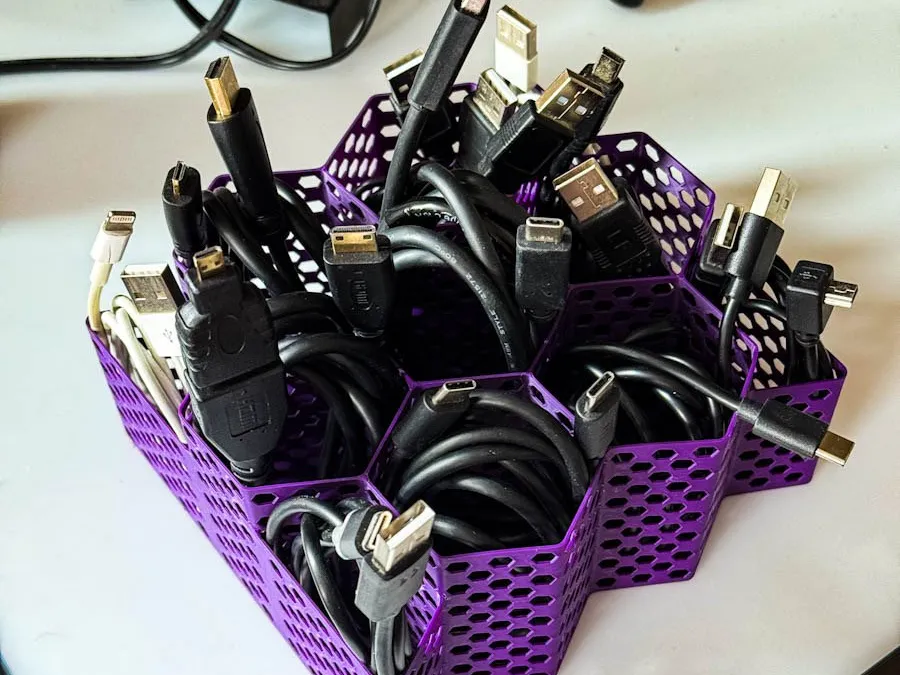Cable management hive - symmetrical hex design - Free 3D Print Model ...