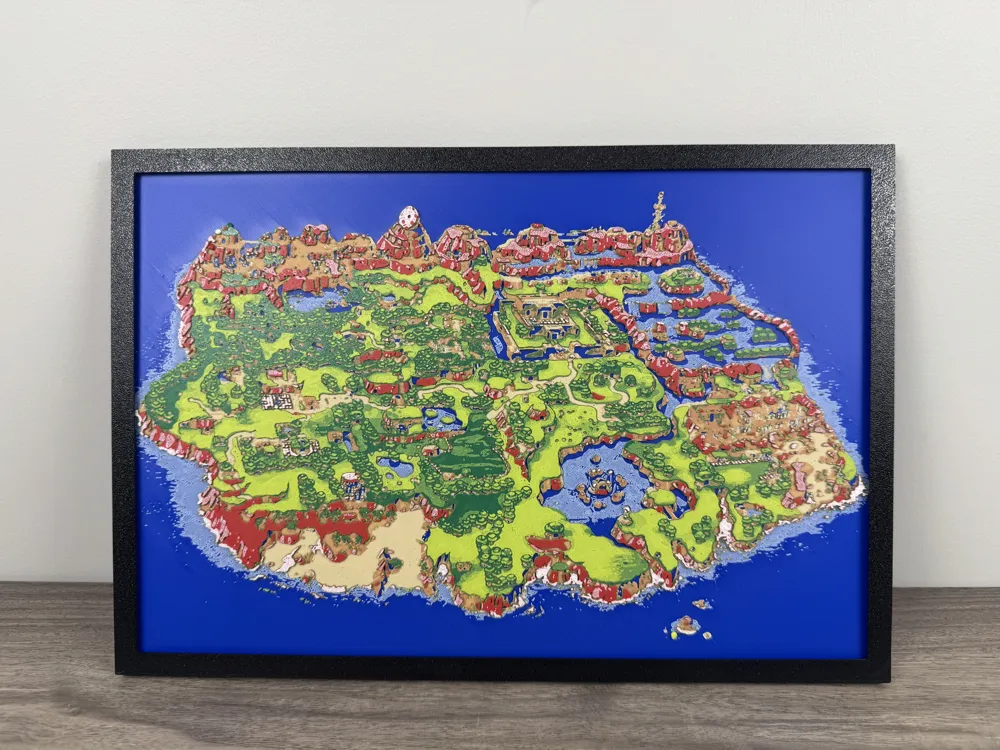 Legend of Zelda - Links Awakening - Map - Free 3D Print Model - MakerWorld