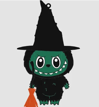 Wicked Elphaba Labubu Keychain by Drews_3D_Designs MakerWorld: Download ...