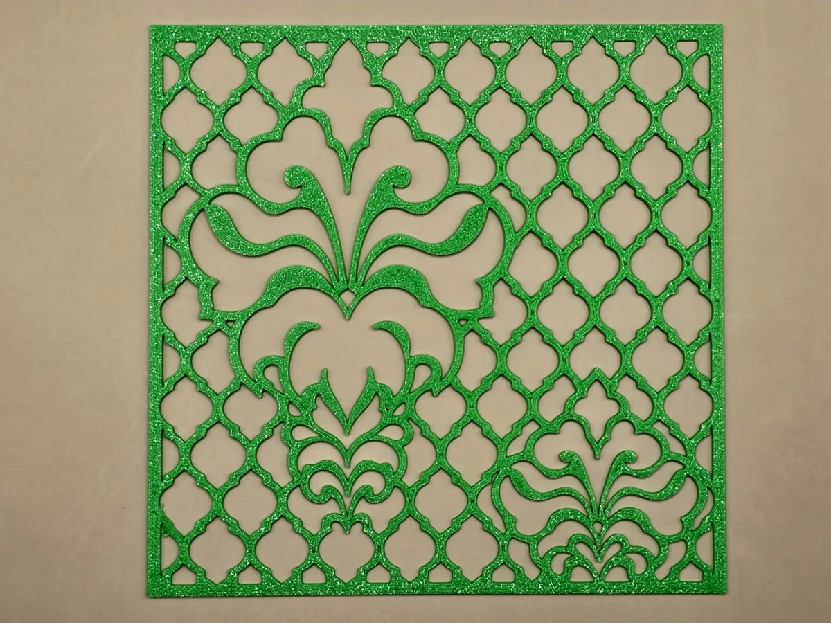 Fabric Stencil Template Baroque Pattern - Free 3D Print Model - MakerWorld