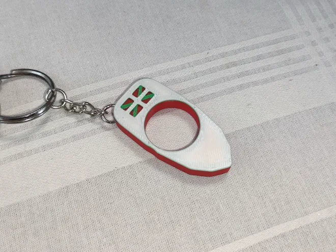 Self Defense Knuckle Keychain with Ikurriña by iparra24 - MakerWorld