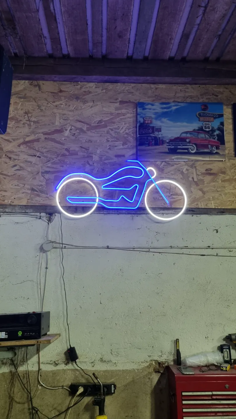 Motorcycle Led Neon Sign Garage 1m long by AlexS - MakerWorld