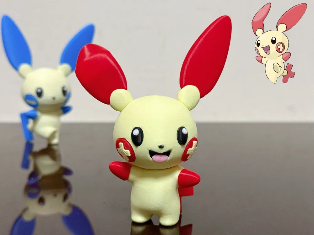 Plusle Pokémon 311 Plusle, AMS-free multi-part print (dual pose) by ...