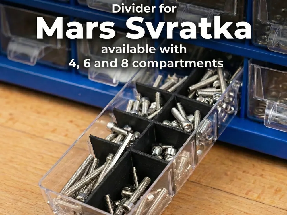 Dividers for Mars Svratka (4, 6 & 8 Compartments) - Free 3D Print Model ...