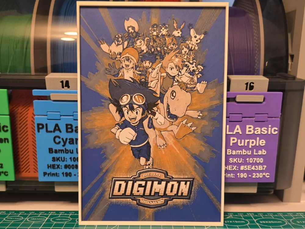 Digimon: Digital Monsters Poster – Hueforge Artwork by Lumpy3D - MakerWorld