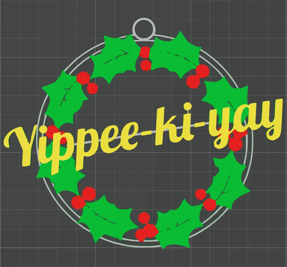 Yippee-ki-yay Christmas Ornament by Made By Grumpy MakerWorld: Download ...