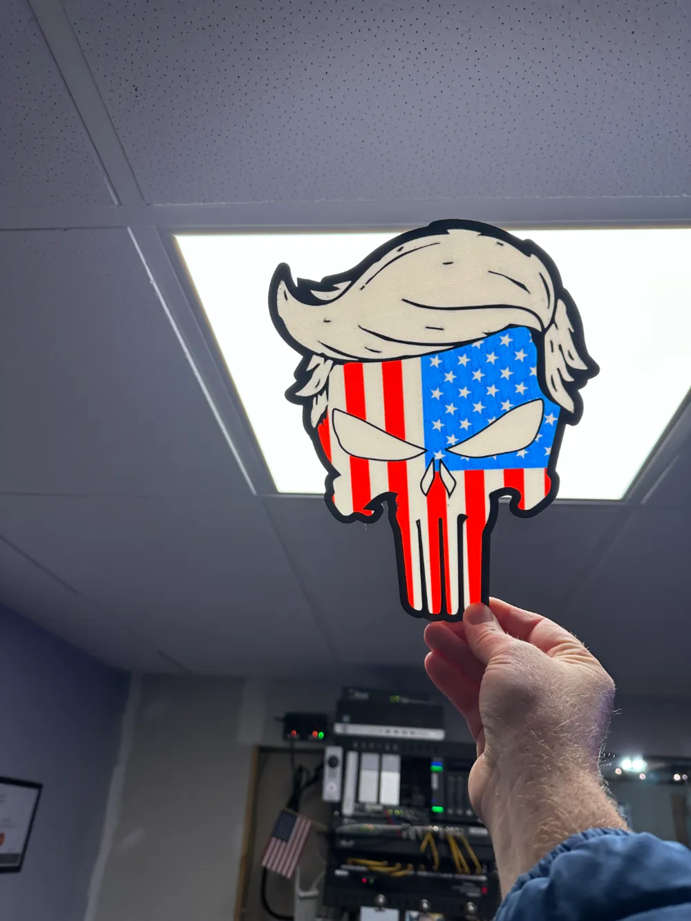 Trump Punisher LED Lamp (Light Box) + Stand by NES 3D MakerWorld ...