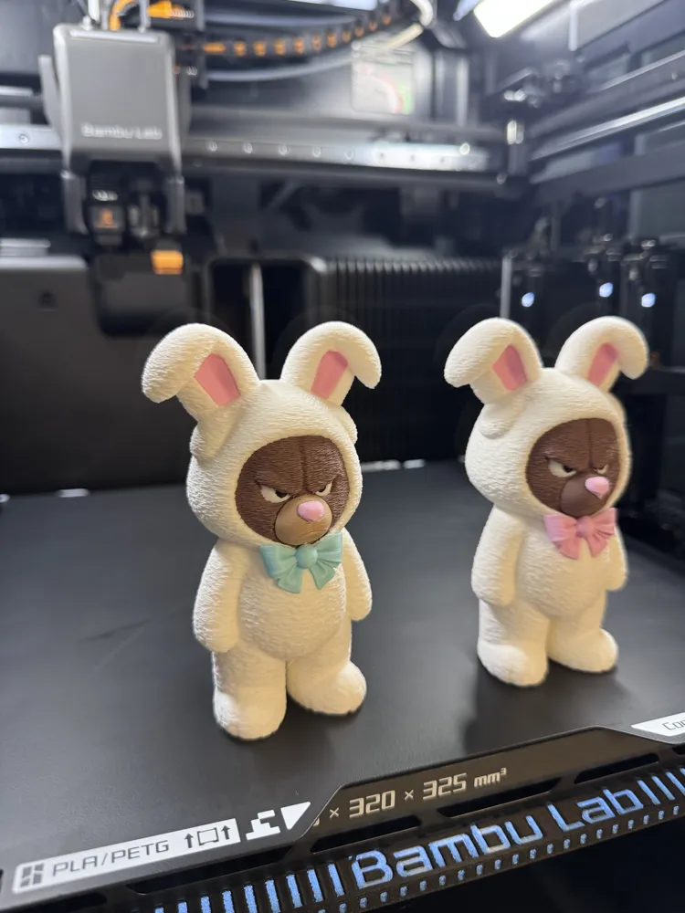 Grumpy Easter Bear Standing - Free 3D Print Model - MakerWorld