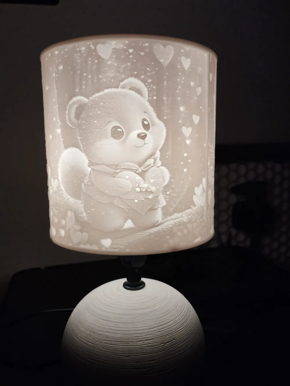 Cute lampshade with bear motifs - Free 3D Print Model - MakerWorld