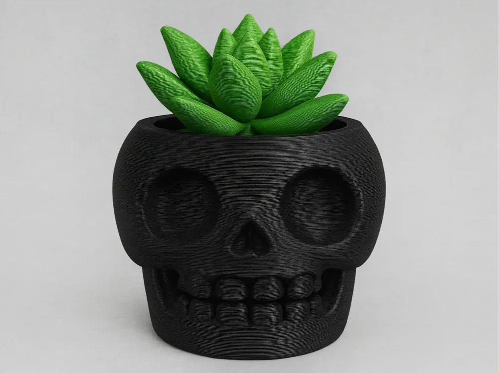 Skull Plant Buddy - Free 3D Print Model - MakerWorld