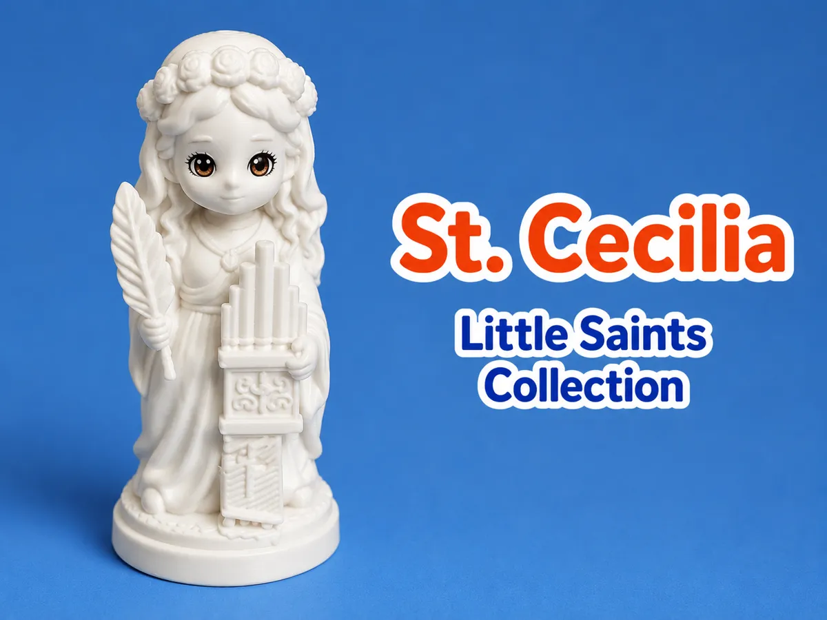 St. Cecilia (Little Saints Collection) - Free 3D Print Model - MakerWorld
