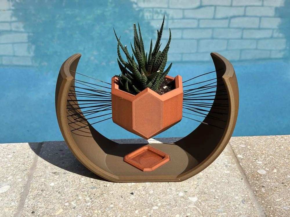 Floating Bonsai Planter • Suspended Filament - Free 3D Print Model ...