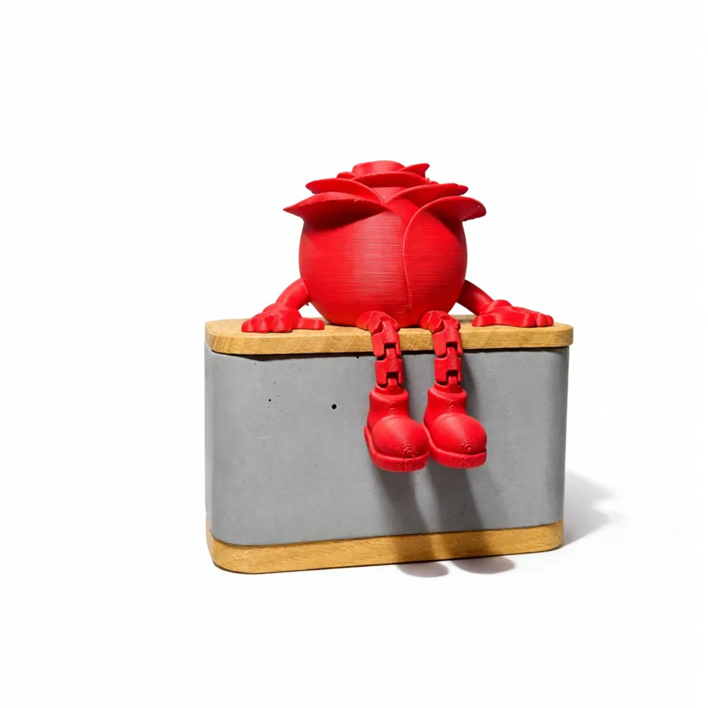 VALENTINES / ROSE BUDDY ARTICULATED / GIFT - Free 3D Print Model ...
