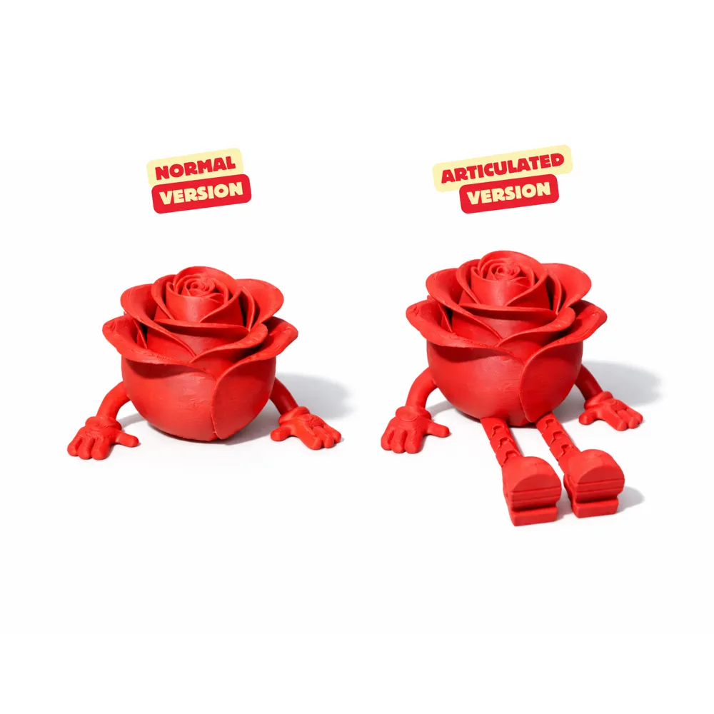 VALENTINES / ROSE BUDDY ARTICULATED / GIFT - Free 3D Print Model ...
