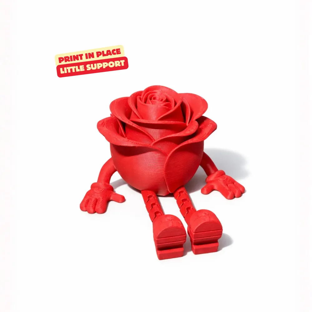 VALENTINES / ROSE BUDDY ARTICULATED / GIFT - Free 3D Print Model ...