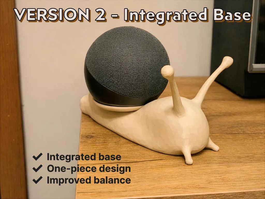 Schnecke Alexa Echo Dot Halter – Integrierte Basis v.2 – Kostenloses 3D ...