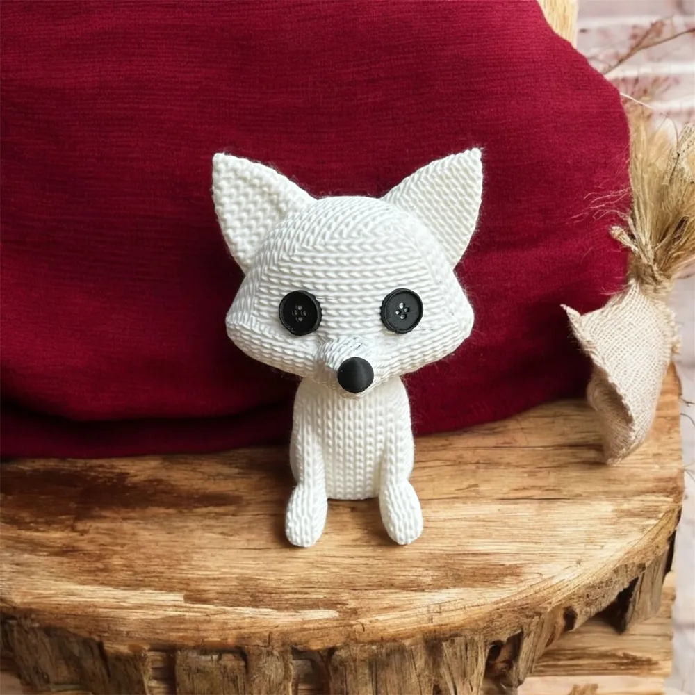 Cute Knitted Fox - Free 3D Print Model - MakerWorld