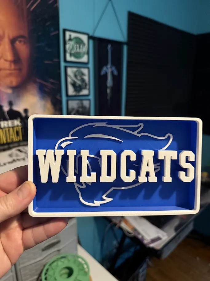 Kentucky Wildcats Logo Sign - Free 3D Print Model - MakerWorld