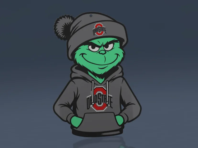 Grinch Ornament - Ohio State - Free 3D Print Model - MakerWorld