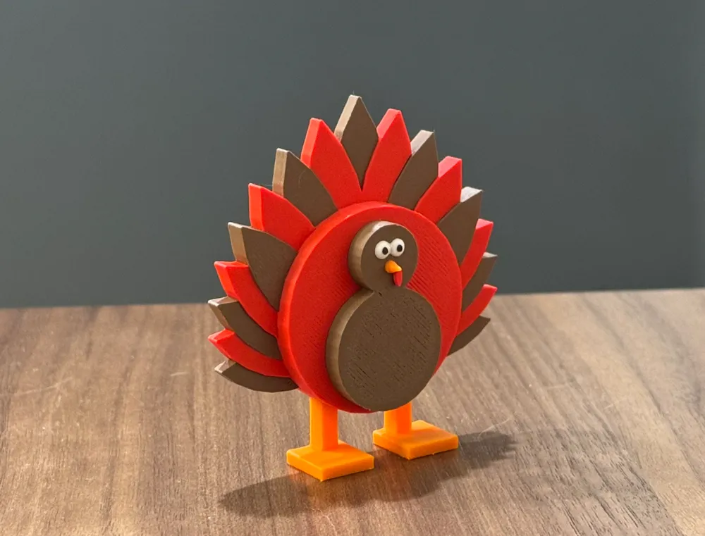Simple Thanksgiving Turkey - Free 3D Print Model - MakerWorld