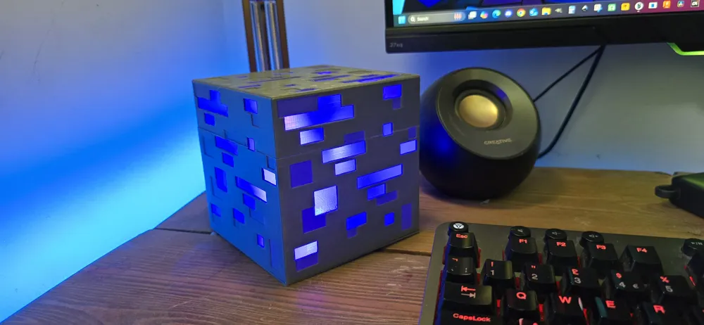 MINECRAFT ORE USB RGB DESK LAMP by DT3D_PR1NT MakerWorld: Download Free ...