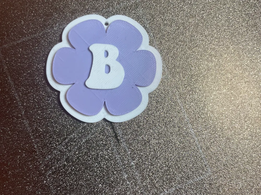 Flower NFC Keychain - Free 3D Print Model - MakerWorld