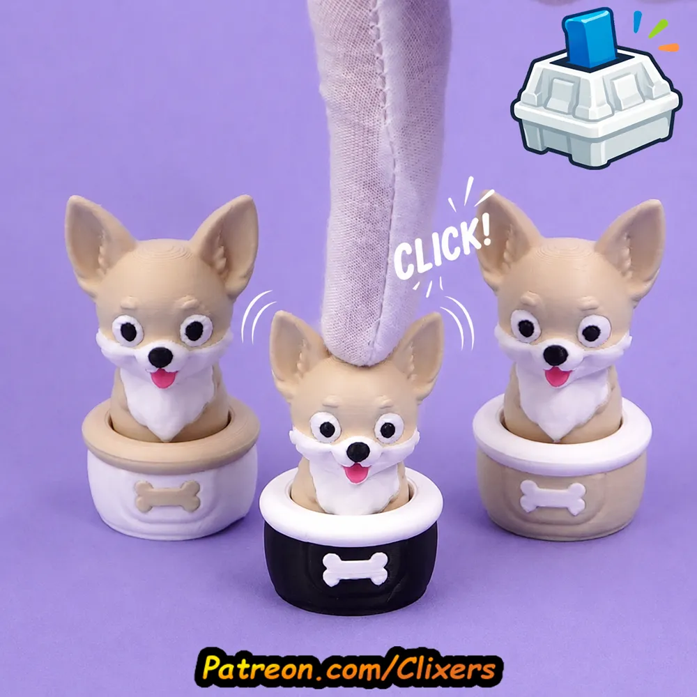 Chihuahua Dog Clicker STL - Free 3D Print Model - MakerWorld