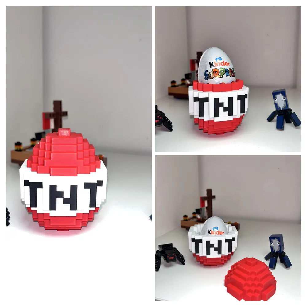TNT Minecraft Egg / BOX by RG 3DPrint MakerWorld: Download Free 3D Models